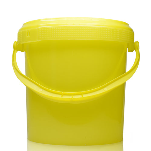 1L Yellow Bucket With Yellow Handle & T/E Lid – jerry-cans.co.uk